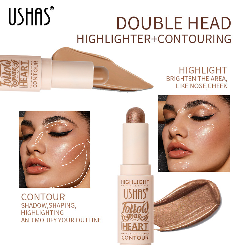 Ushas 2 in 1 Face Contour n Highlighter Stick (various shades) - Colour Zone Cosmetics