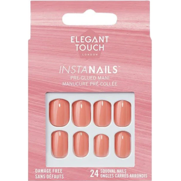 Elegant Touch Instanails Pre-Glued False Nails 24pcs Pack - Just Peachy ...