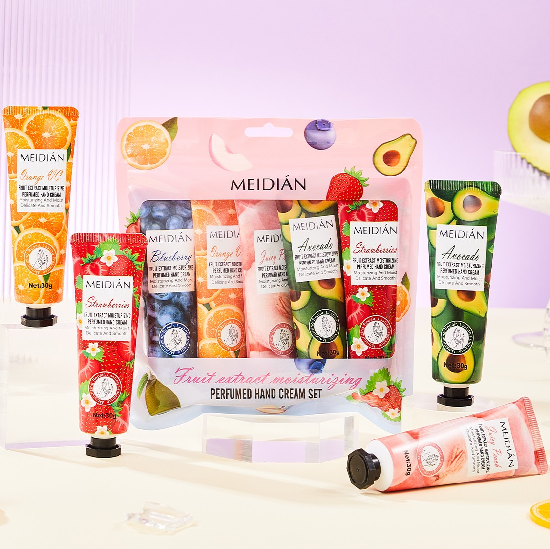 MeiDian 5pcs Fruits Fragranced Hand Cream Set (30g x 5) - Colour Zone ...