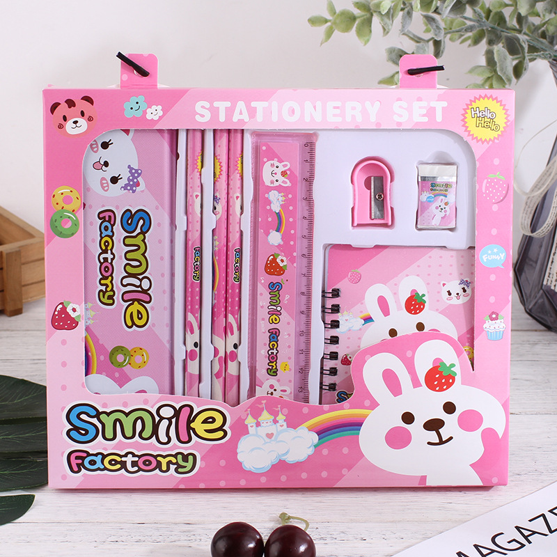 Smile Factory Cute Pink Bunny Stationary Gift Set S - Colour Zone Cosmetics