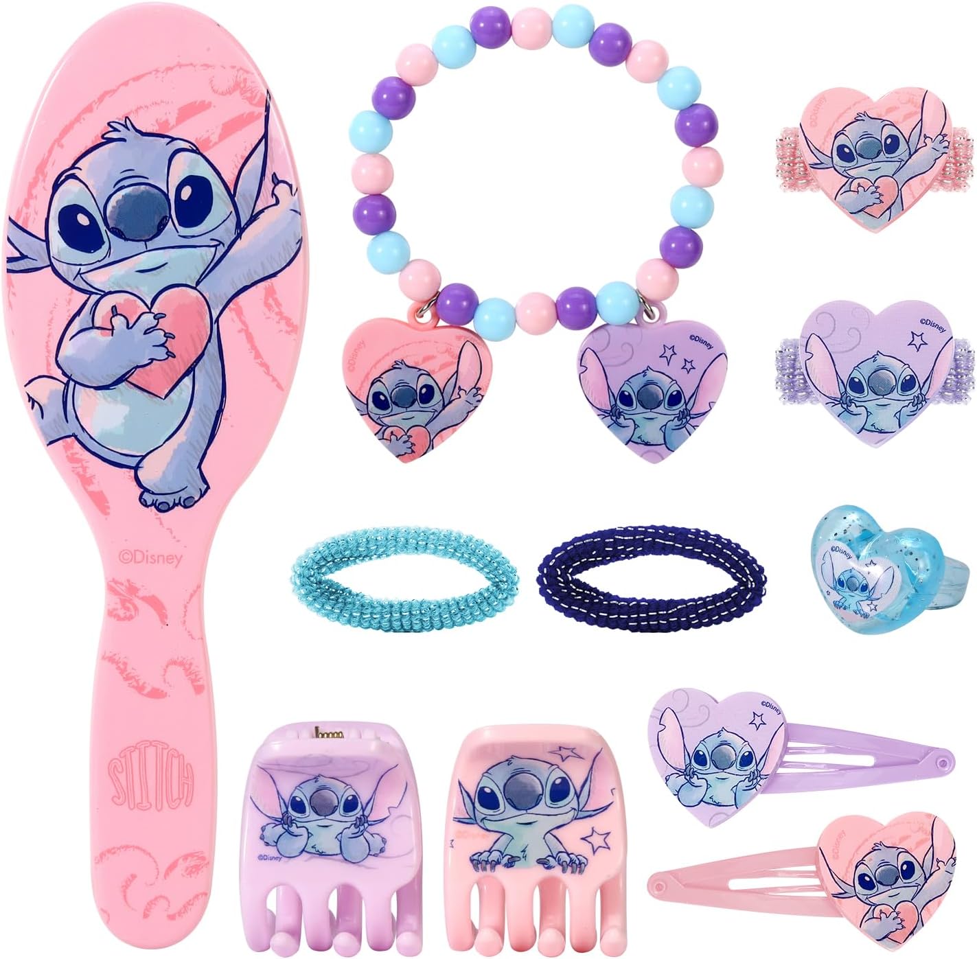 Disney Stitch 11pcs Hair & Jewelry Beauty Set - Colour Zone Cosmetics