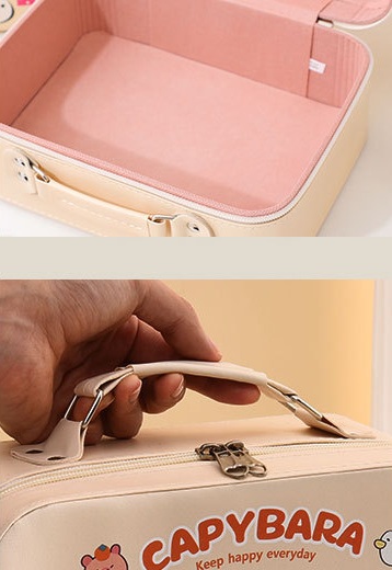 Cream Capybara Hard Makeup Case - Colour Zone Cosmetics