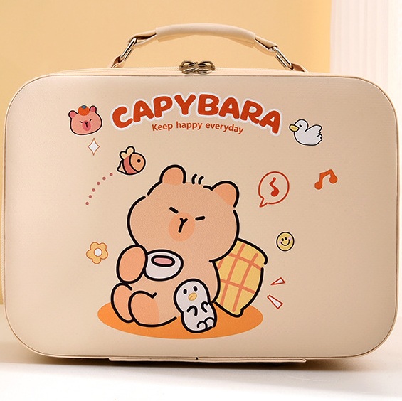 Cream Capybara Hard Makeup Case - Colour Zone Cosmetics