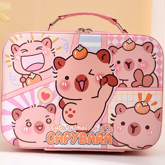 Pink Capybara Hard Makeup Case - Colour Zone Cosmetics