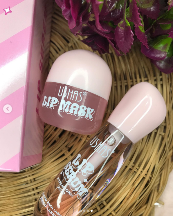 Ushas Lip Kit Lip Serum + Lip Mask - Strawberry - Colour Zone Cosmetics