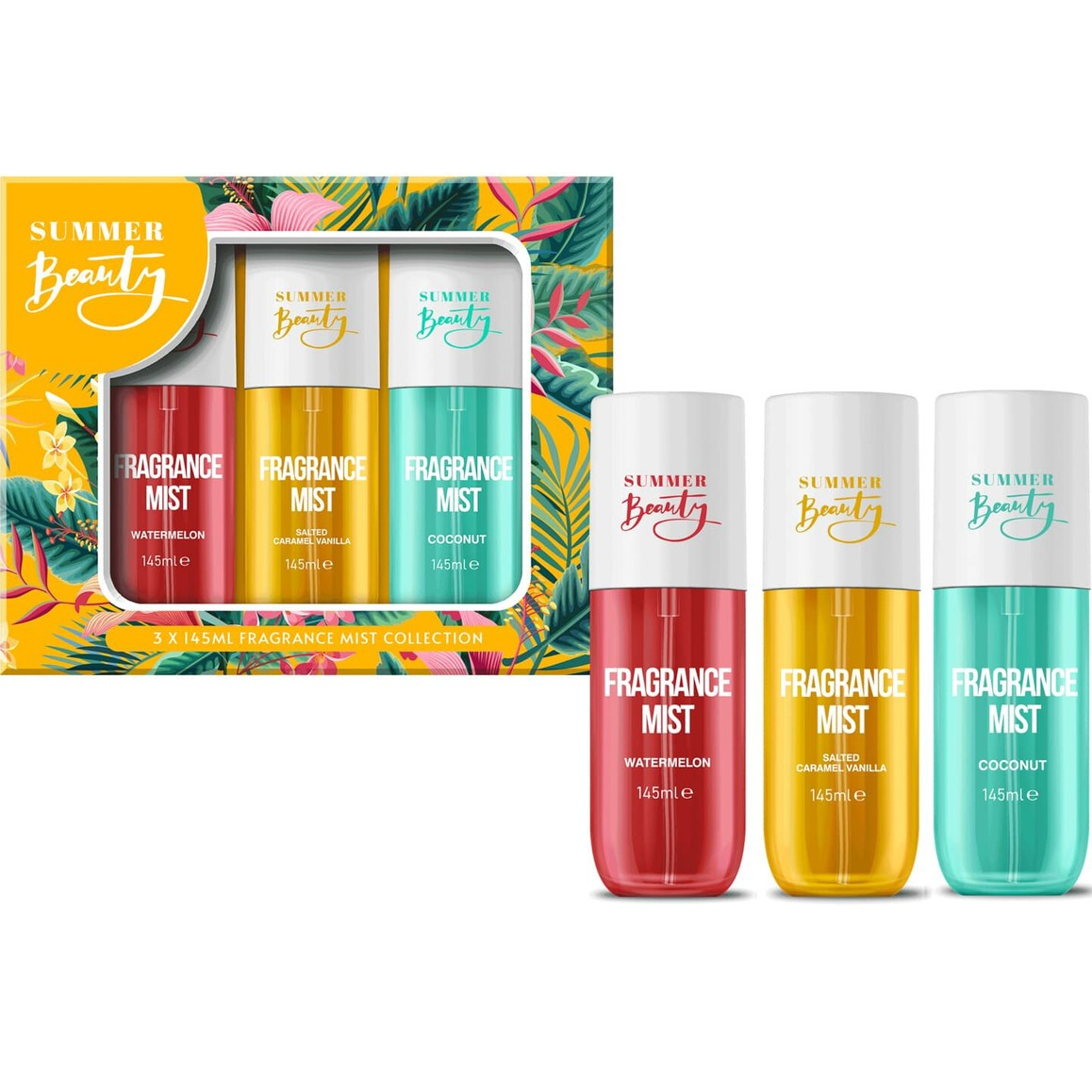 Summer Beauty Body Fragrance Mist Gift Set 145ml x 3 - Colour Zone ...