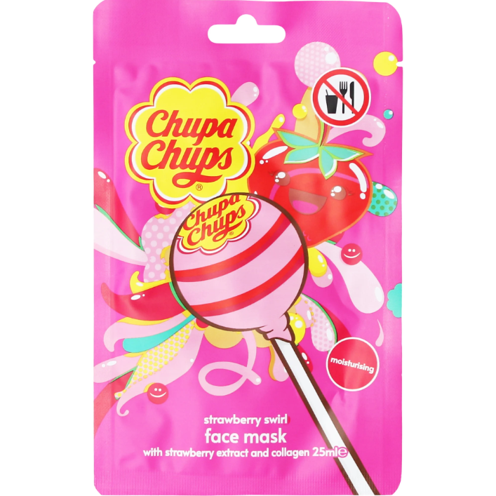 Chupa Chups Sheet Face Mask - Strawberry - Colour Zone Cosmetics