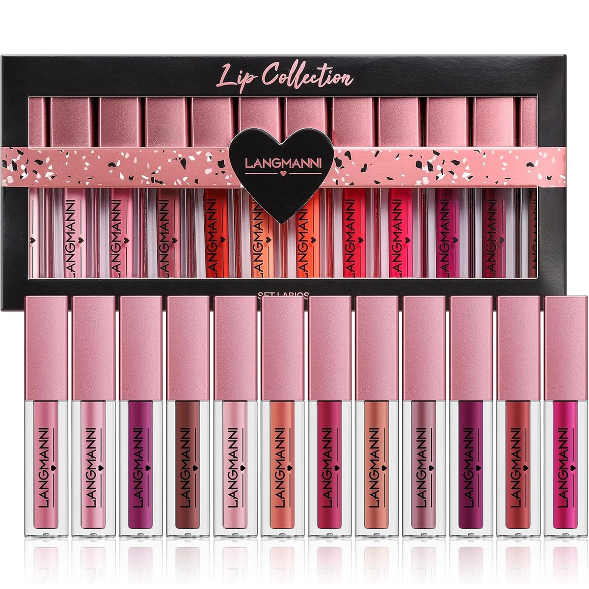 Langmanni 12pcs Liquid Lipstick Gift Set - Colour Zone Cosmetics