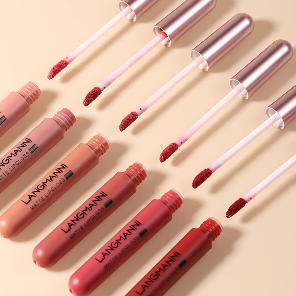 Langmanni 6pcs Velvet Matte Liquid Lipstick Gift Set - Colour Zone ...