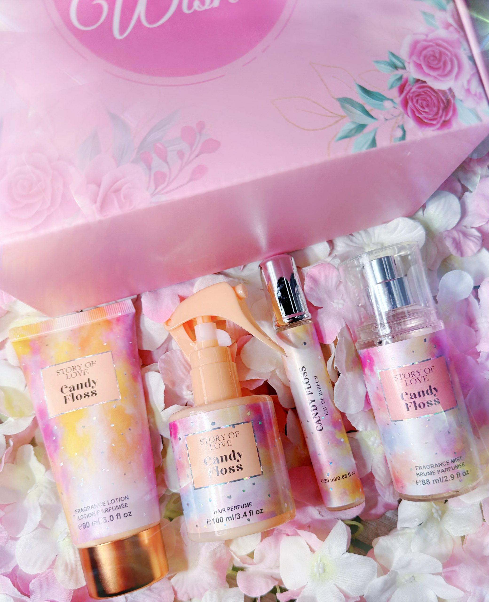 Story of Love 4pcs Body Lotion 90ml + Body Mist 88ml + Hair Perfume ...