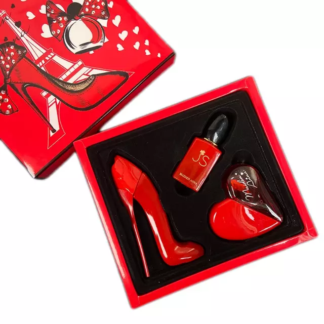 Jean Miss 3pcs Perfume Gift Set - Red - Colour Zone Cosmetics